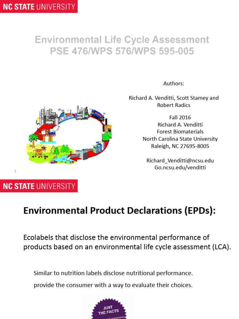 2016 Lecture 15 Environmental Product Declarations | PDF | Forest ...