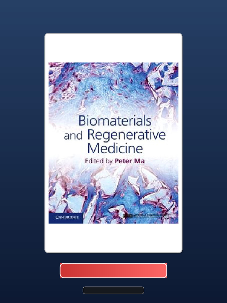 Biomaterials and Regenerative Medicine Full Download | PDF | Tissue Engineering | Multiple Choice