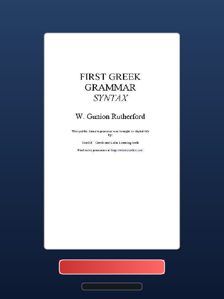 First Greek Grammar Syntax Macmillan Full Download | PDF | Multiple Choice