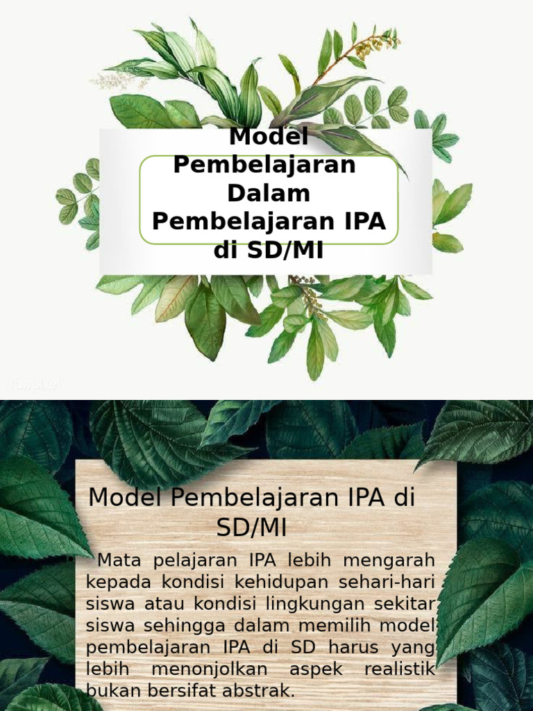 Contoh - Model - Pembelajaran - Pada Pembelajaran IPA SD | PDF