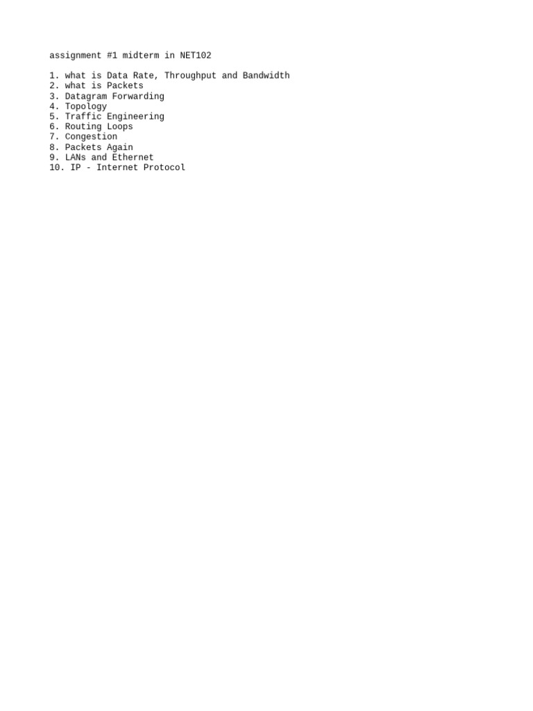 Assignment No.1 in Midterm | PDF