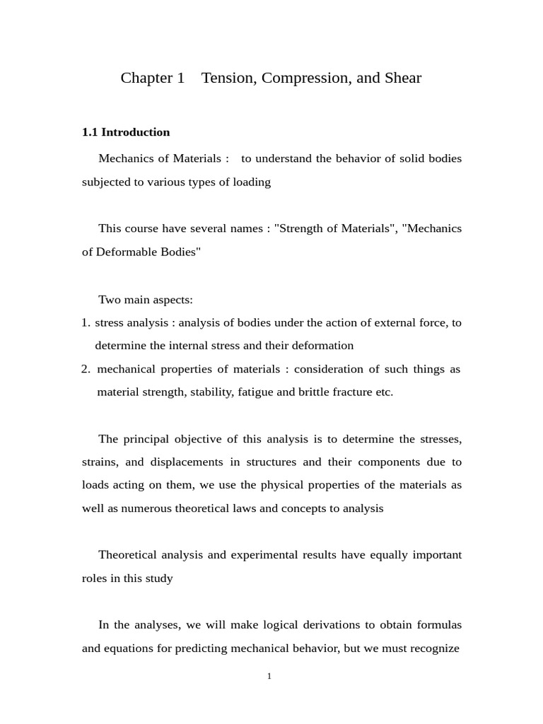 Mechanics of Deformable Bodiespdf | PDF | Deformation (Engineering) | Stress (Mechanics)