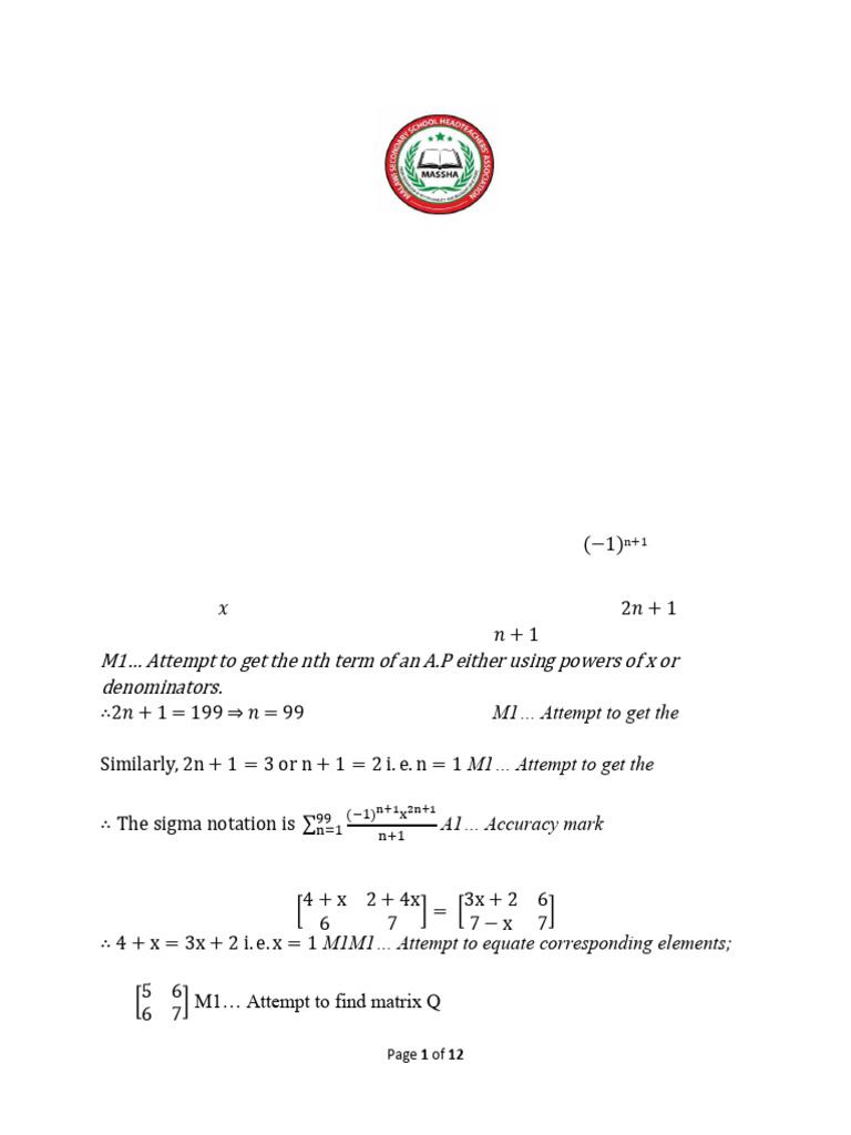 2025 GCE Additional Mathematics Mock Exam | PDF | Circle | Subtraction