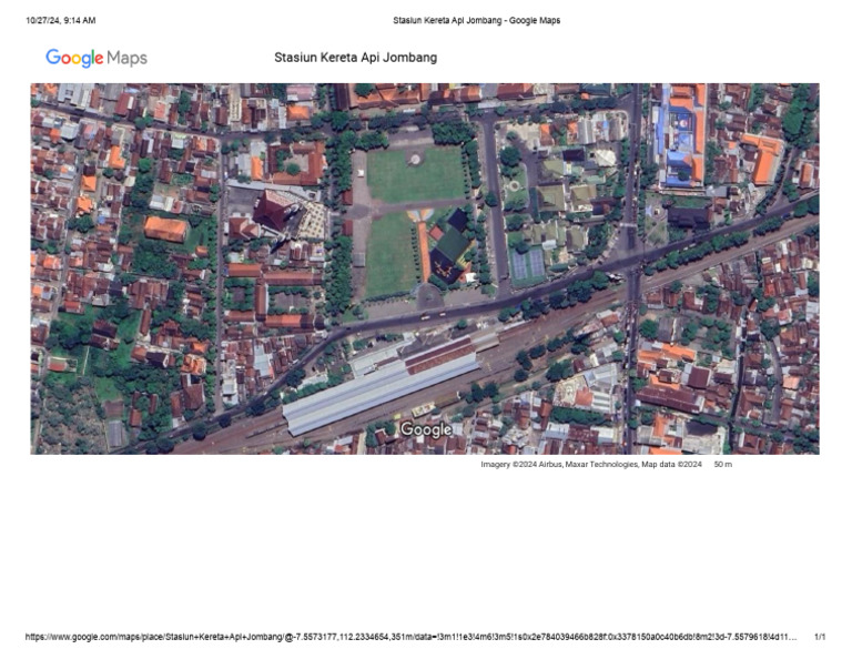 Stasiun Kereta API Jombang - Google Maps | PDF