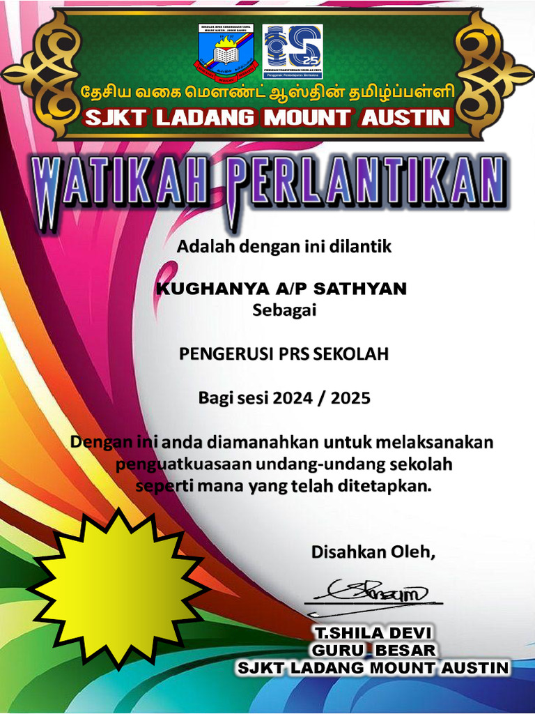 Watikah Prs Dan SLB 2024 | PDF