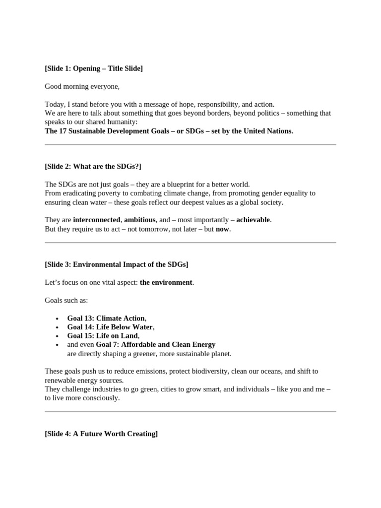 Understanding the 17 Sustainable Development Goals | PDF
