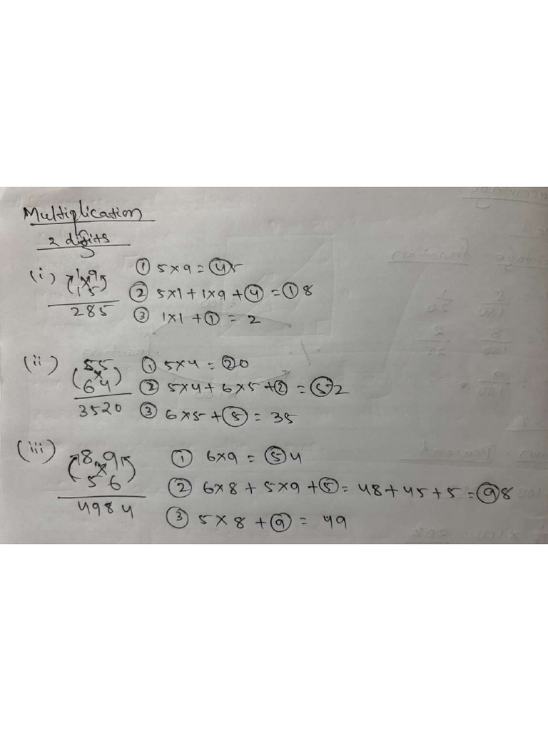 Easy Multiplication Technique | PDF