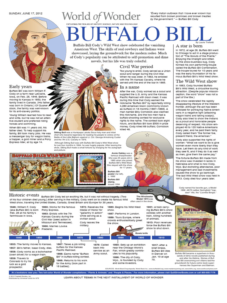 Buffalo Bill: Life and Wild West Show | PDF | Buffalo Bill | Battle Of ...