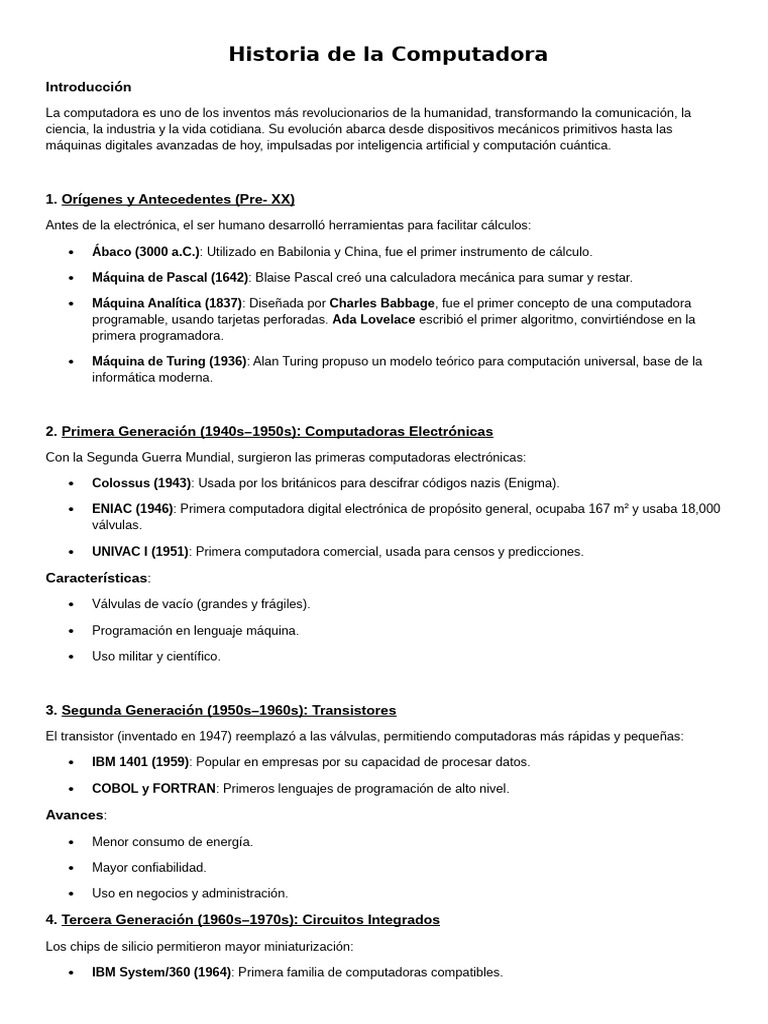 Evolución de la Computadora: Historia y Futuro | PDF | Apple Inc ...