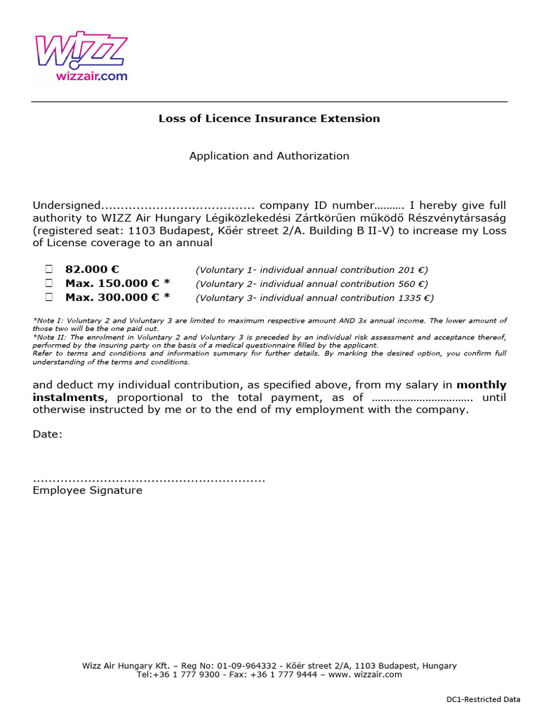 Loss of Licence Application and Authorization New ENG | PDF