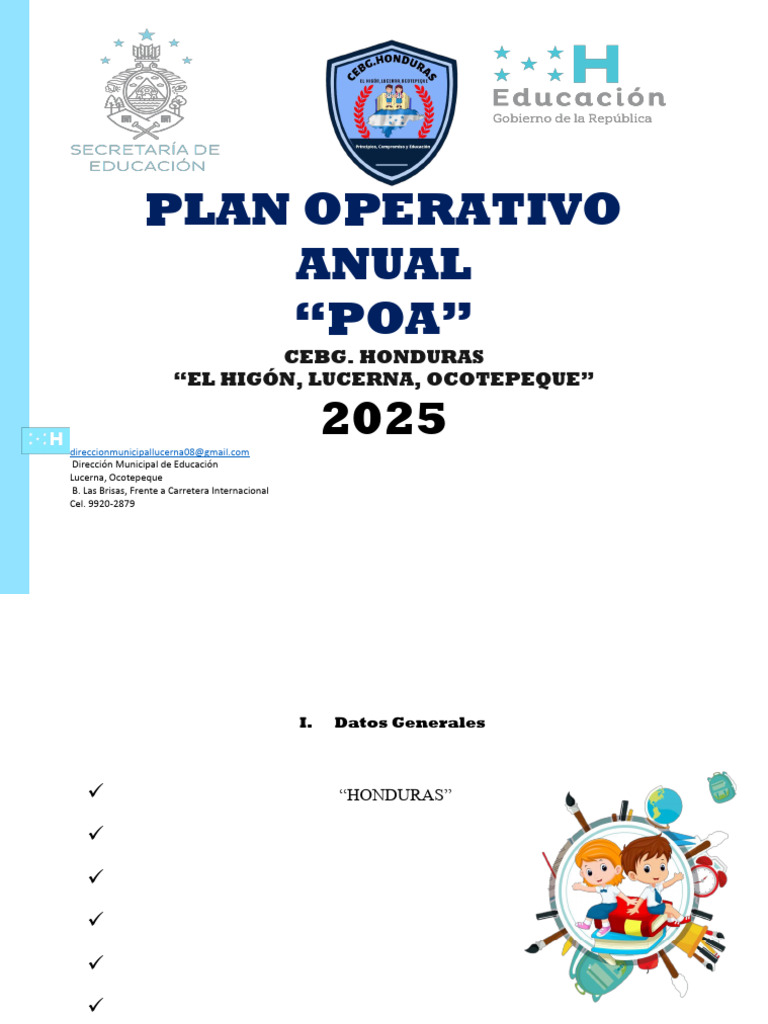 Poa 2025 Cebg Honduras El Higón, Lucerna, Ocotepeque | PDF | Inclusión ...