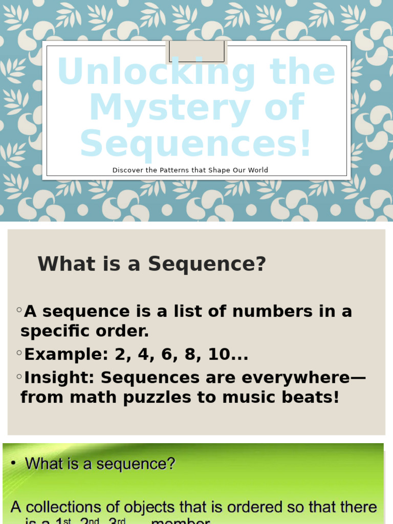 Real-Life Applications of Sequences | PDF