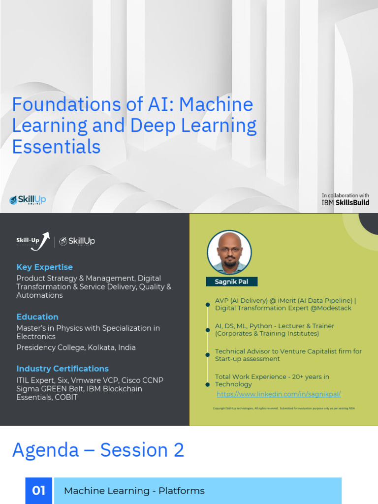 02 SkillUp - ML Deep Learning v1.0 | PDF | Artificial Intelligence | Intelligence (AI) & Semantics