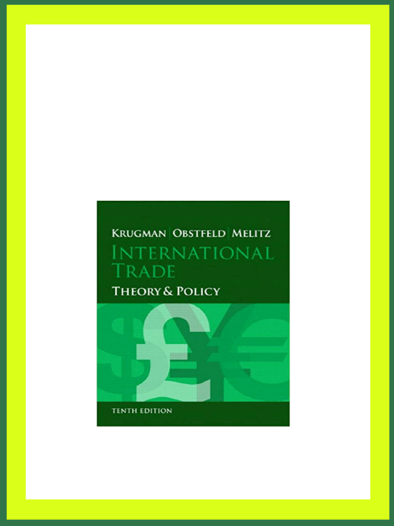 Solution Manual For International Trade Theory and Policy 10th Edition Krugman 0133423670 ...