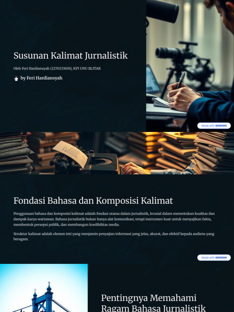 Susunan Kalimat Jurnalistik Feri Hardiansyah | PDF