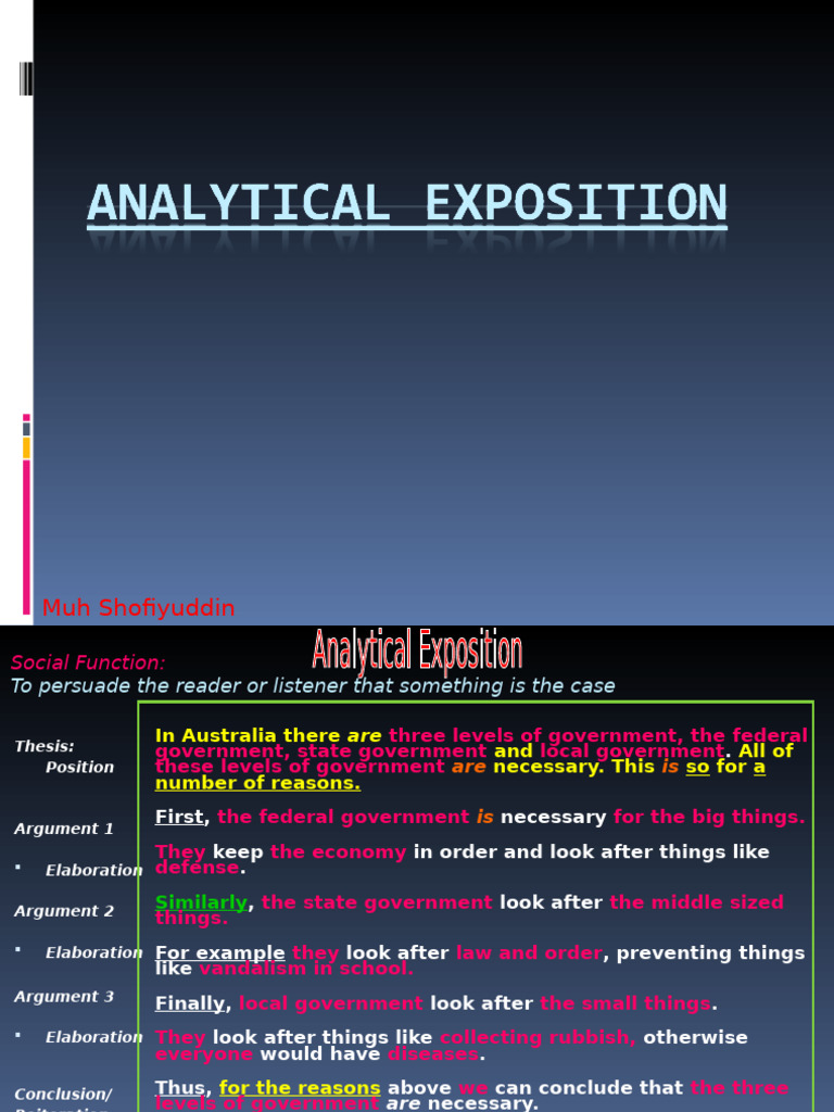 Analytical Exposition | PDF