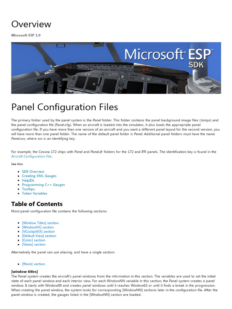 Microsoft ESP - Panel Configuration Files | PDF | Parameter (Computer Programming)