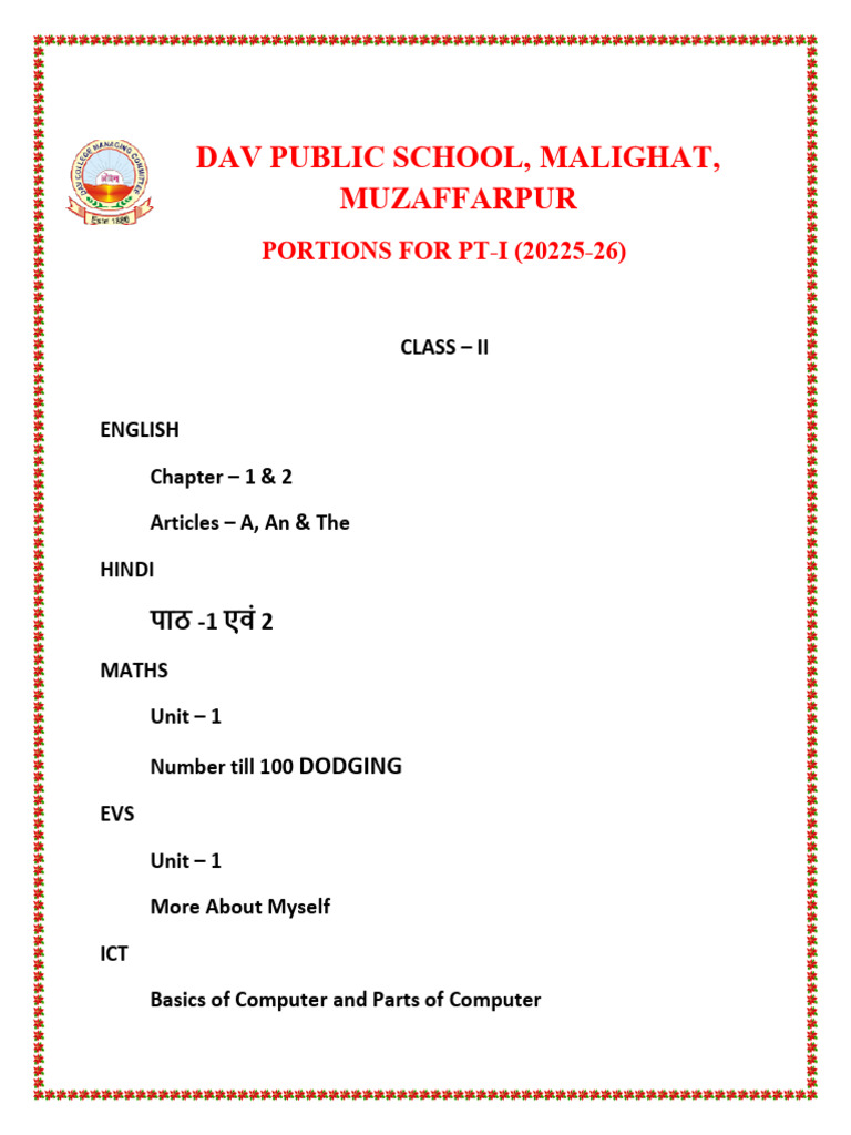 Class 2 Portion | PDF