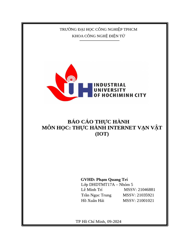 Iot St4 Nhom 5 Bai 4 | PDF
