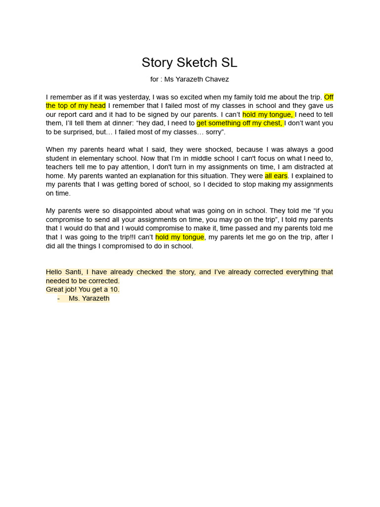 Story Sketch SL | PDF