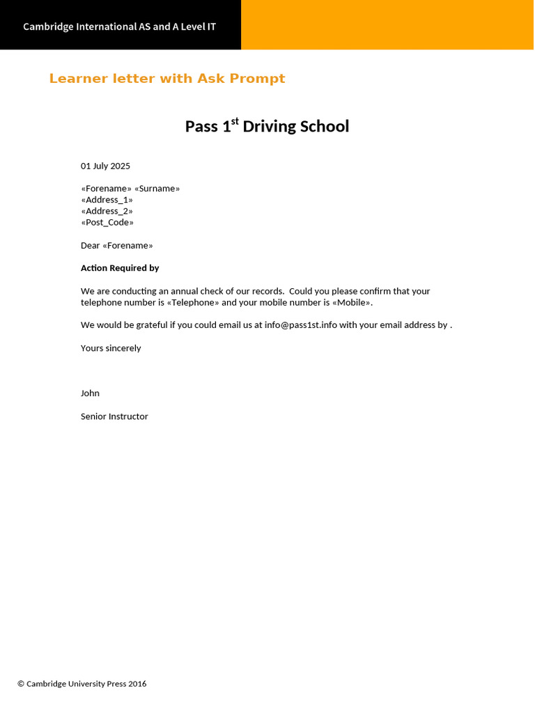 17.13 Learner Letter With Ask Prompt | PDF