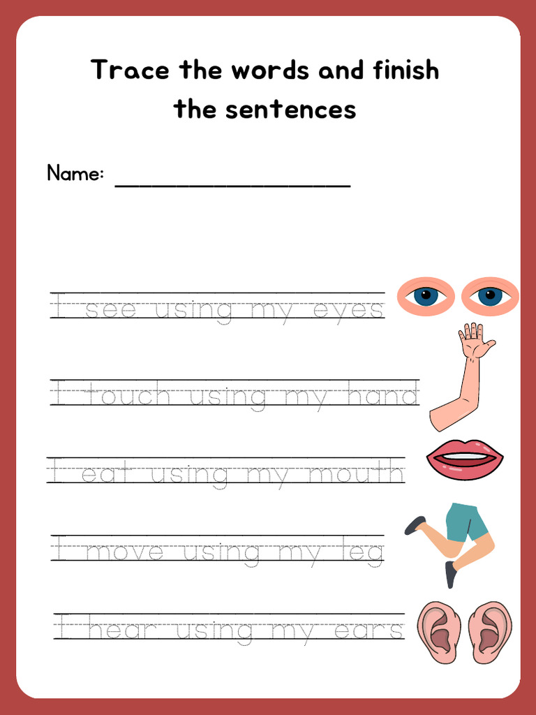 Sight Word Sentences English Worksheet in Colorful Greyscale Style | PDF