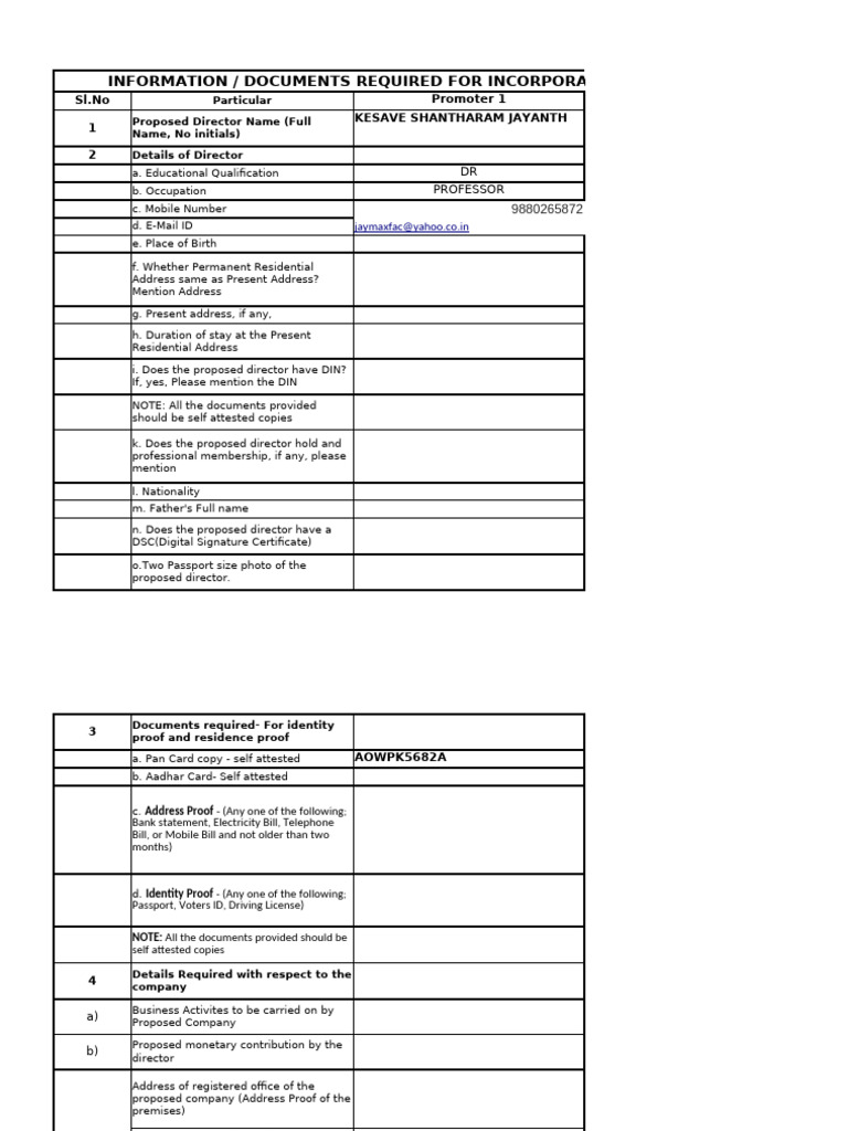 Check List - Private Company | PDF | Access Control | Government And Personhood