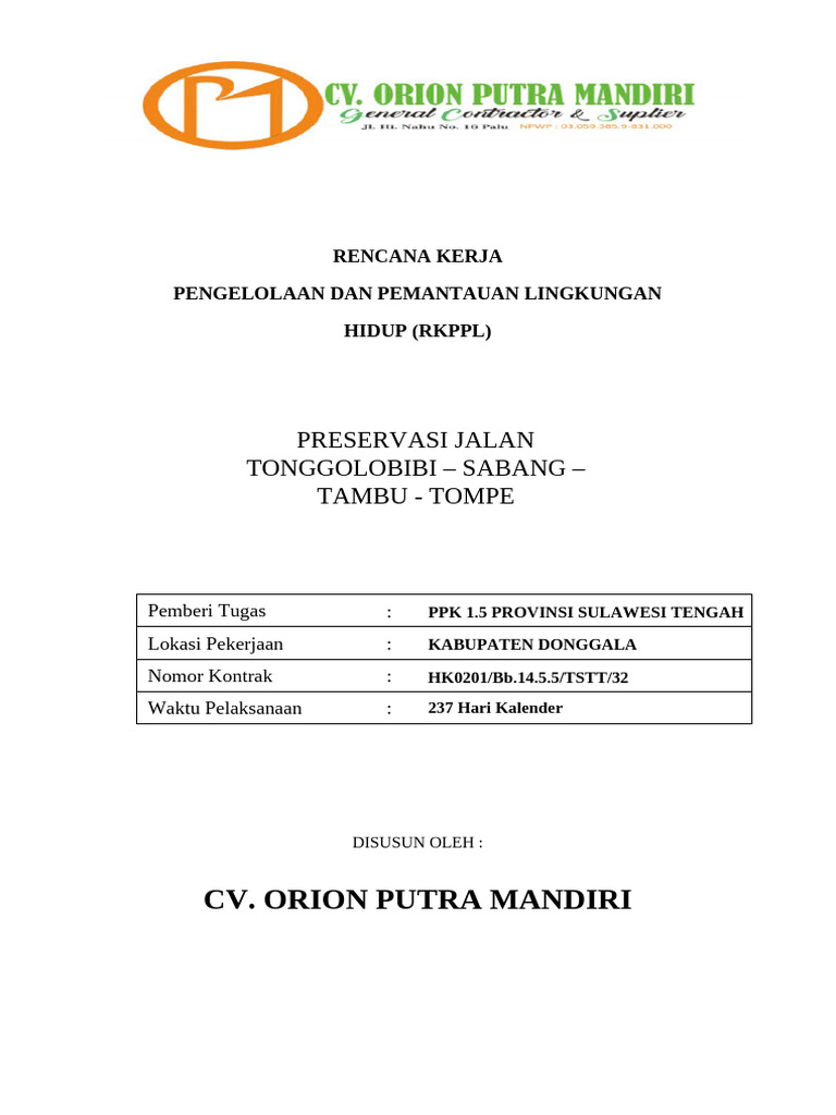 RKPPL Preservasi Tonggolobibi | PDF