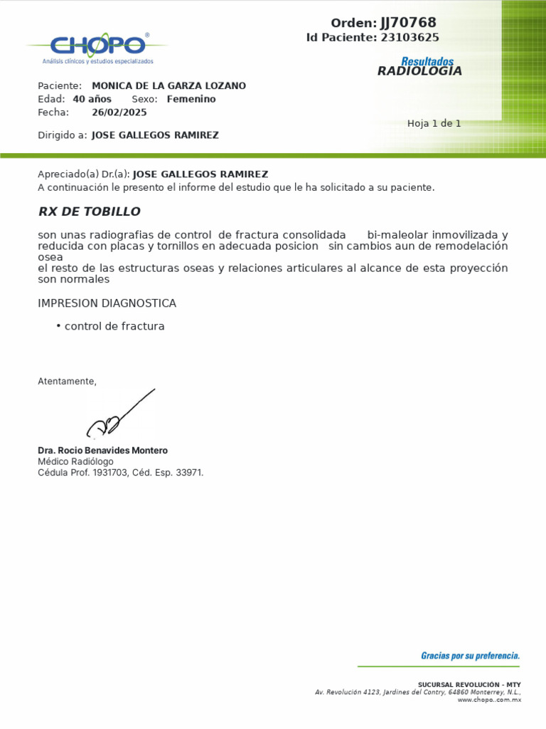 Interpretación RX Pierna | PDF