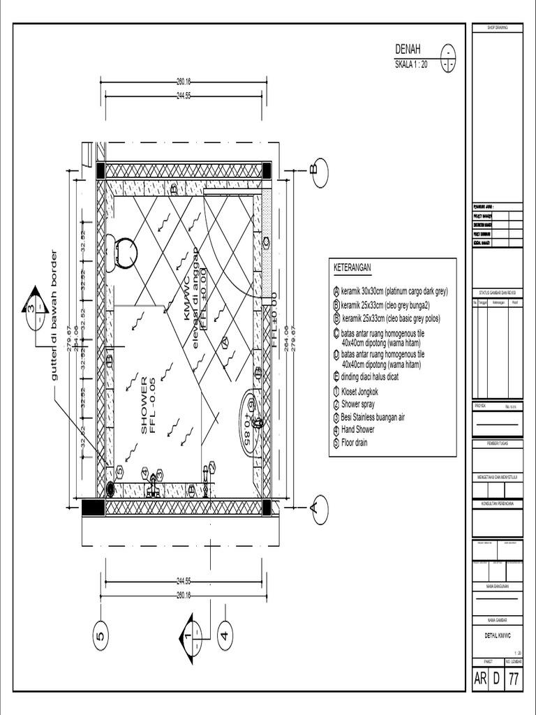 Denah Kamar Mandi Kloset Jongkok | PDF