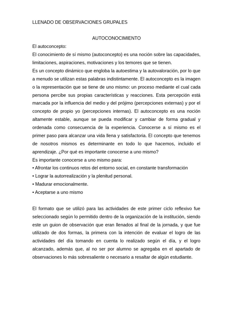 Llenado de Observaciones Grupales Danya Itzel Medrano Castro Juan ...