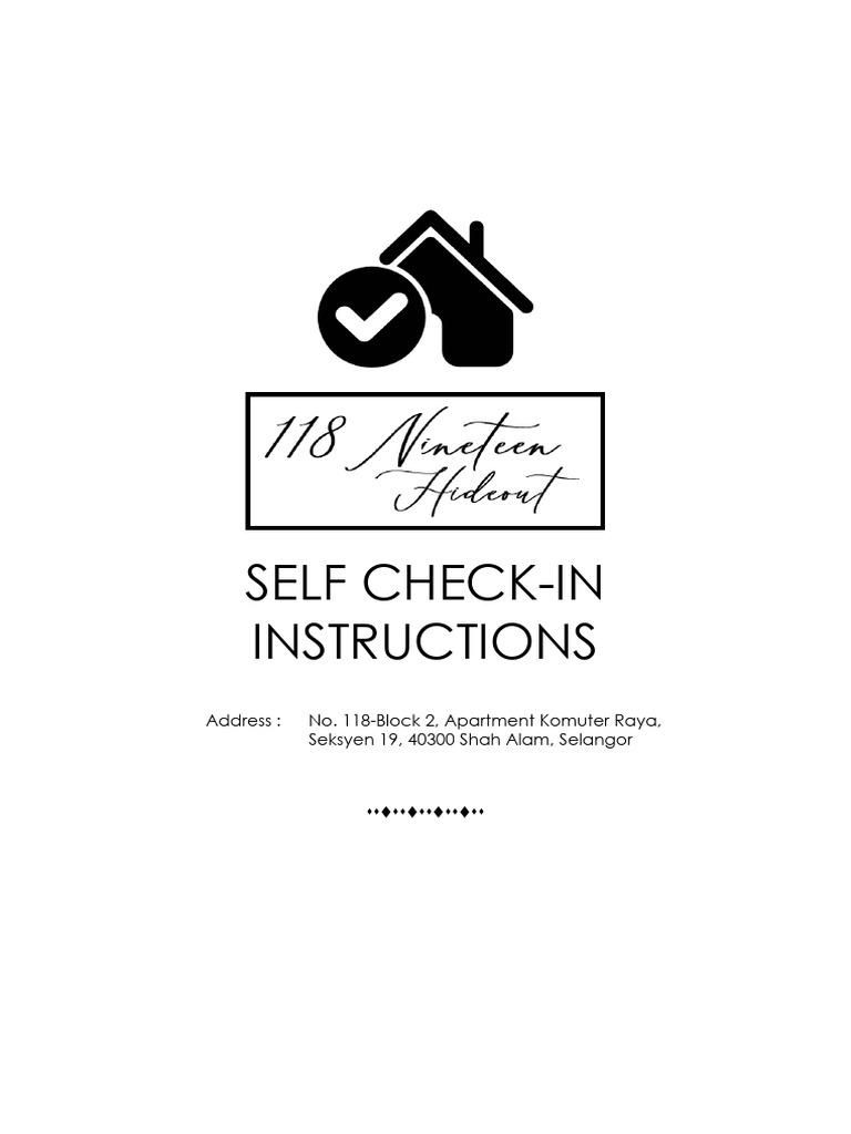 118-Nineteen Hideout Check in Instructions | PDF | Computer ...