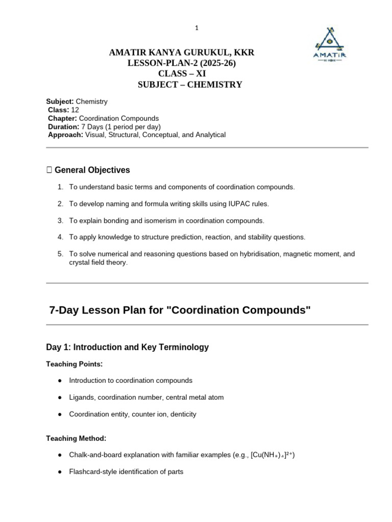 XII CH 5 Coordination Compounds | PDF | Coordination Complex | Ligand