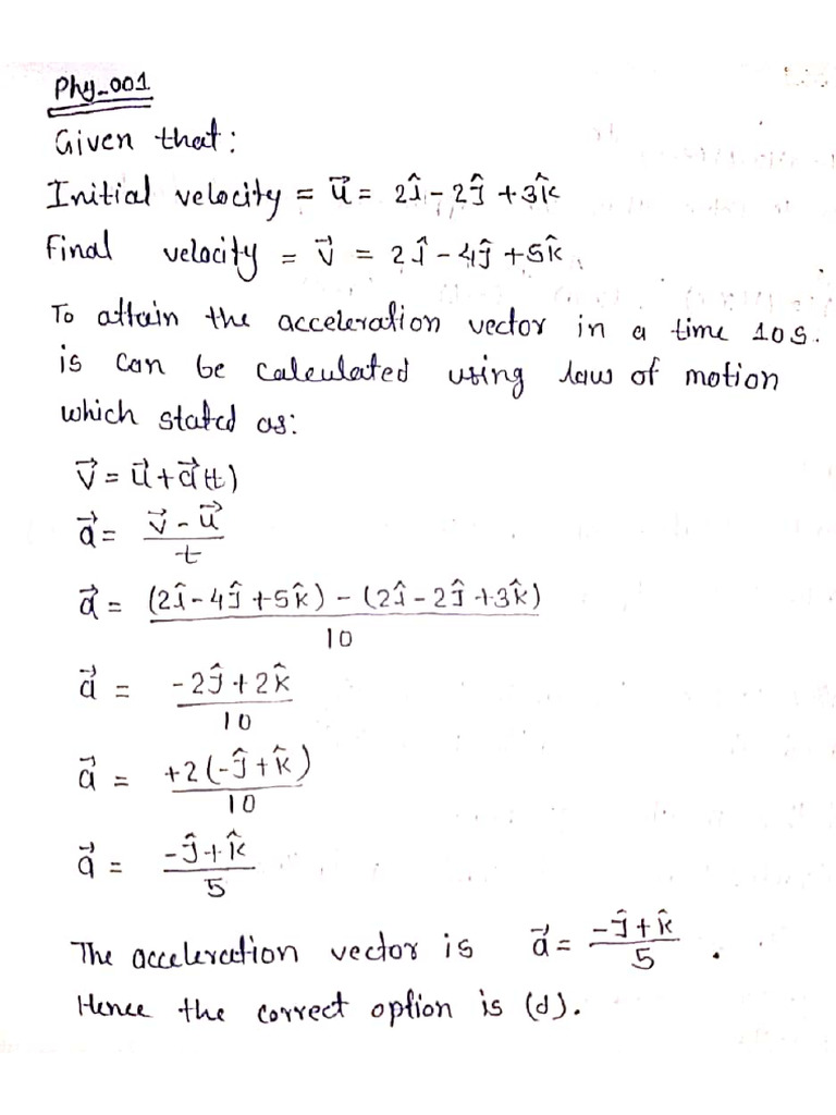 Assignment Phy Math | PDF