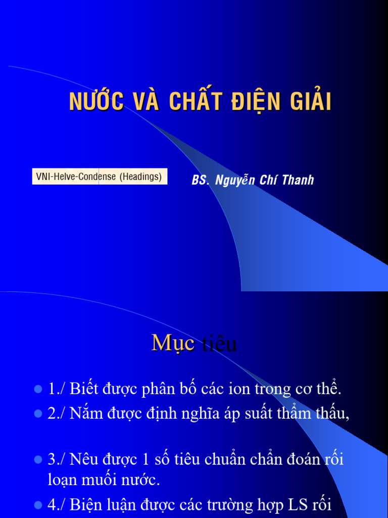 Bai Giang Nuoc Dien Giai | PDF