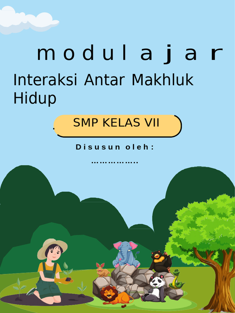 Modul Ajar - Interaksi Antar Makhluk Hidup - Contoh | PDF