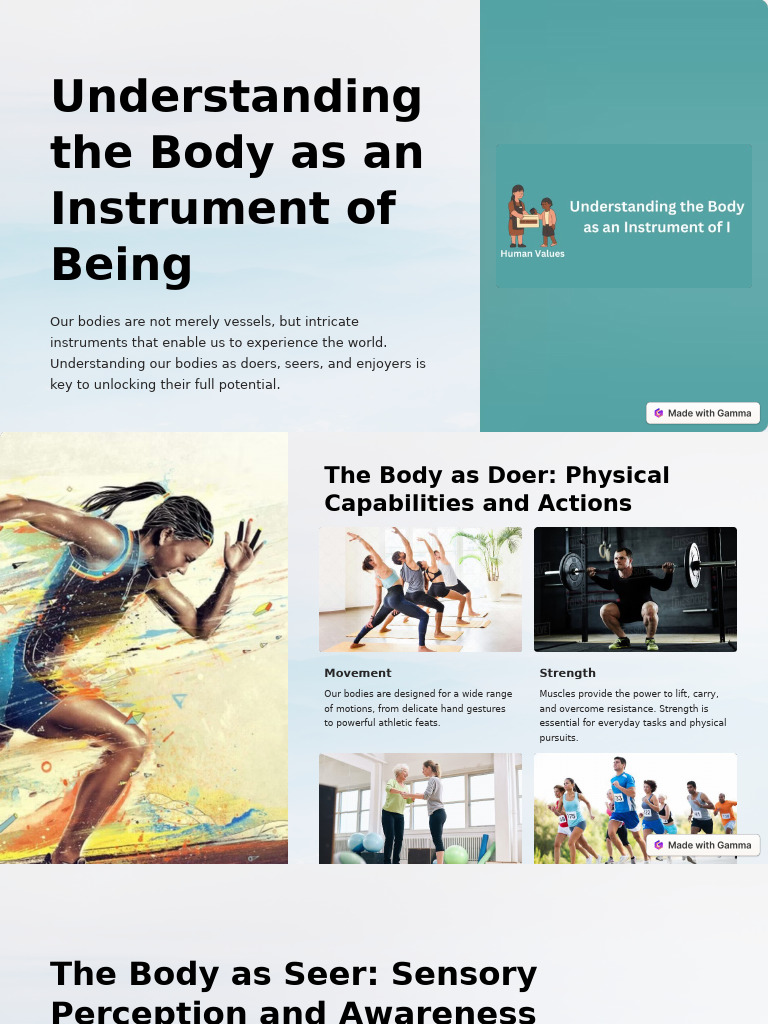 Understanding the Body's Roles | PDF | Senses | Perception