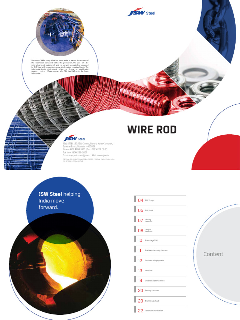 JSW Wire Rod Brochure 10.03.2022 | PDF | Steel Mill | Coke (Fuel)