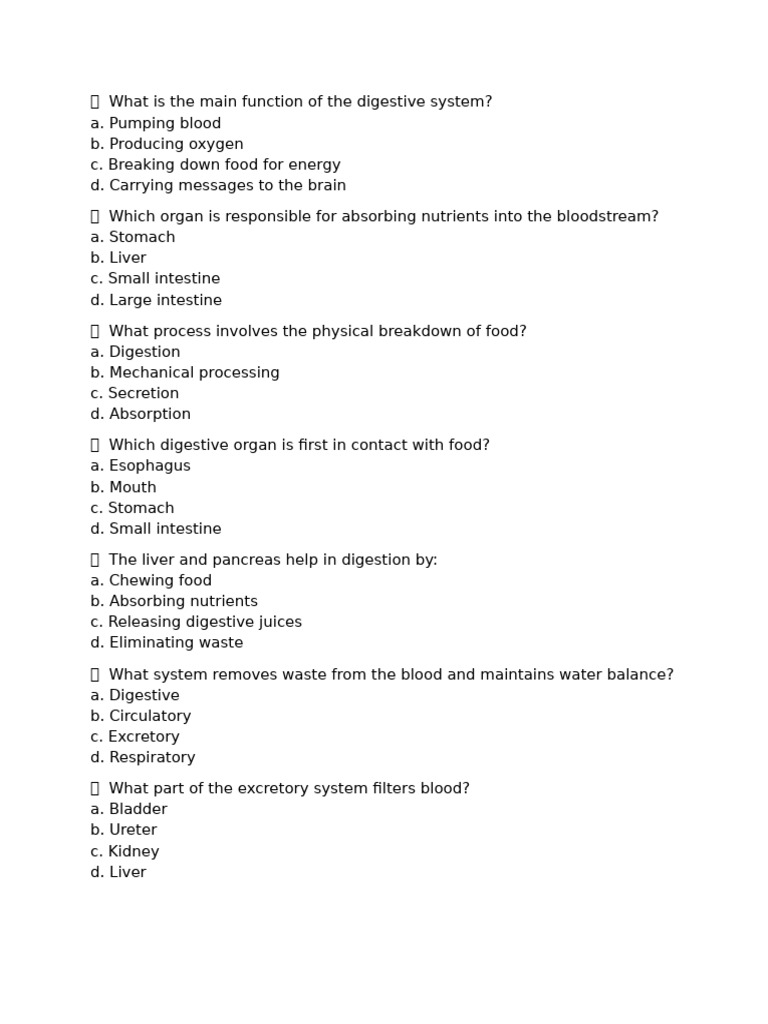 G8 MATATAG Science Quiz Digestive System | PDF