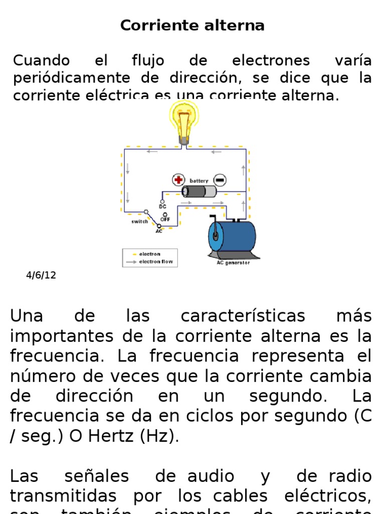 Corriente Alterna y Directa: Usos y Características | PDF