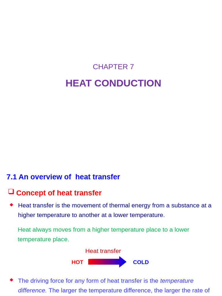 TE3050E-Ch7 Heat Conduction | PDF | Heat Transfer | Thermal Conduction