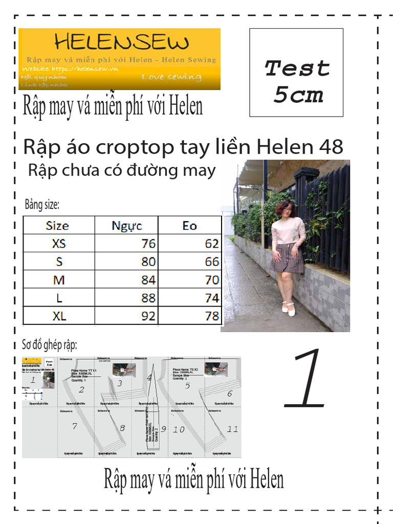 Áo Croptop Tay Liền Helen 48 - A4 | PDF