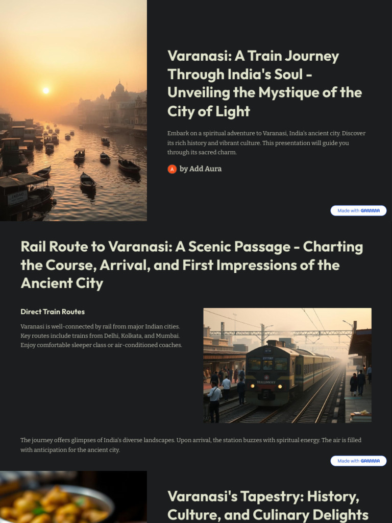 Varanasi A Train Journey Through Indias Soul Unveiling The Mystique of ...