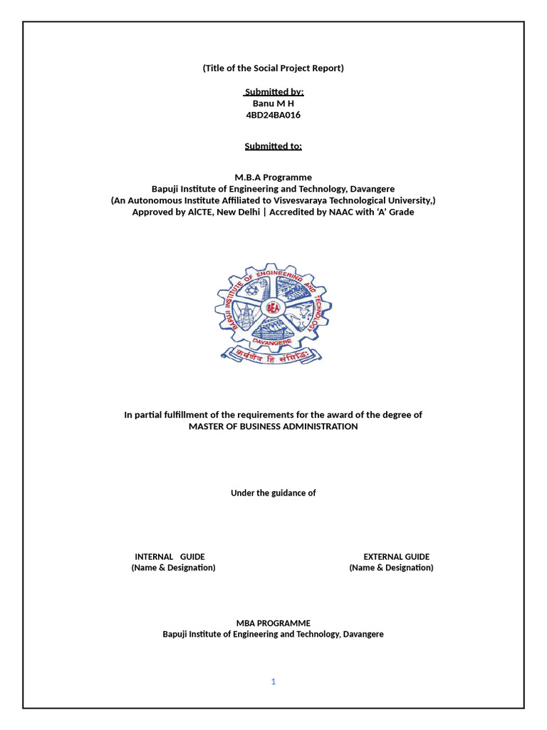 Title of The Social Project Report | PDF | Social Exclusion | Literacy