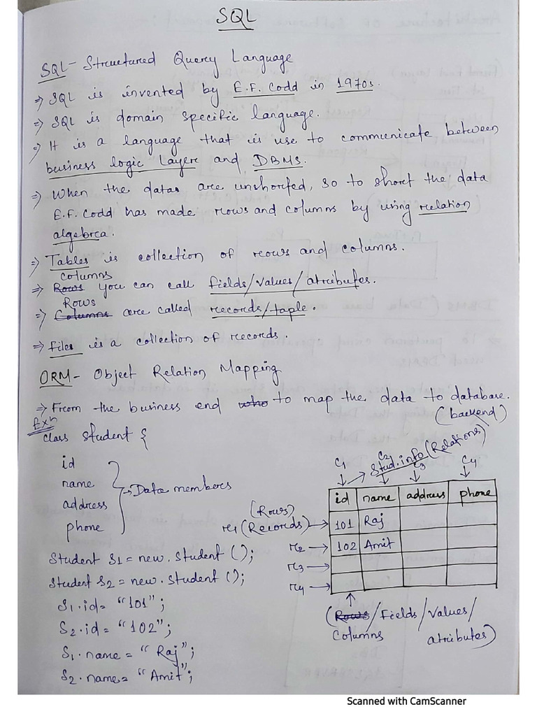 My SQL Notes-1 On June July 1 | PDF
