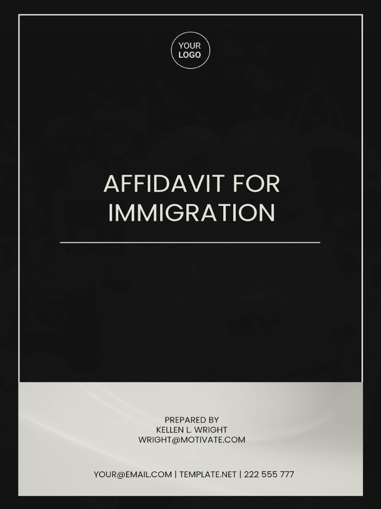 Affidavit For Immigration Template | PDF