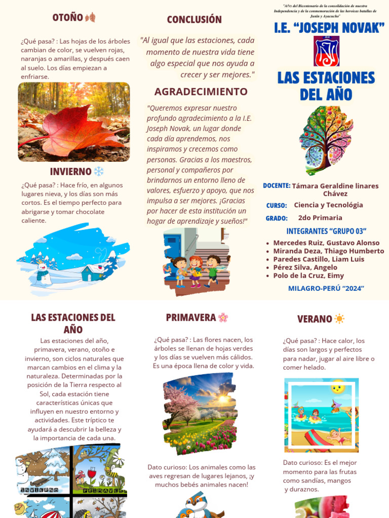Triptico Grupo 3 | PDF | Temporada de primavera) | Clima