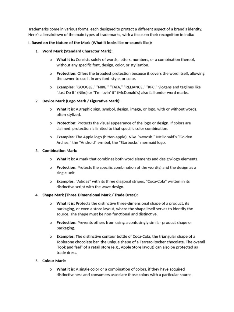 Trademarks Come in Various Forms | PDF | Logos | Brand