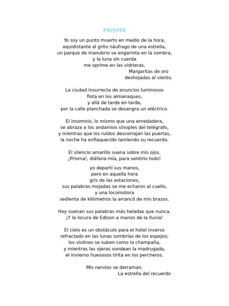 Prisma de Manuel Maples Arce | PDF