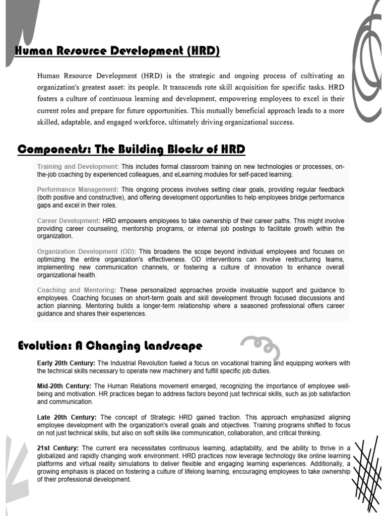 HRD Unit 1 To 5 Notes 1 | PDF | Human Resource Management | Performance ...